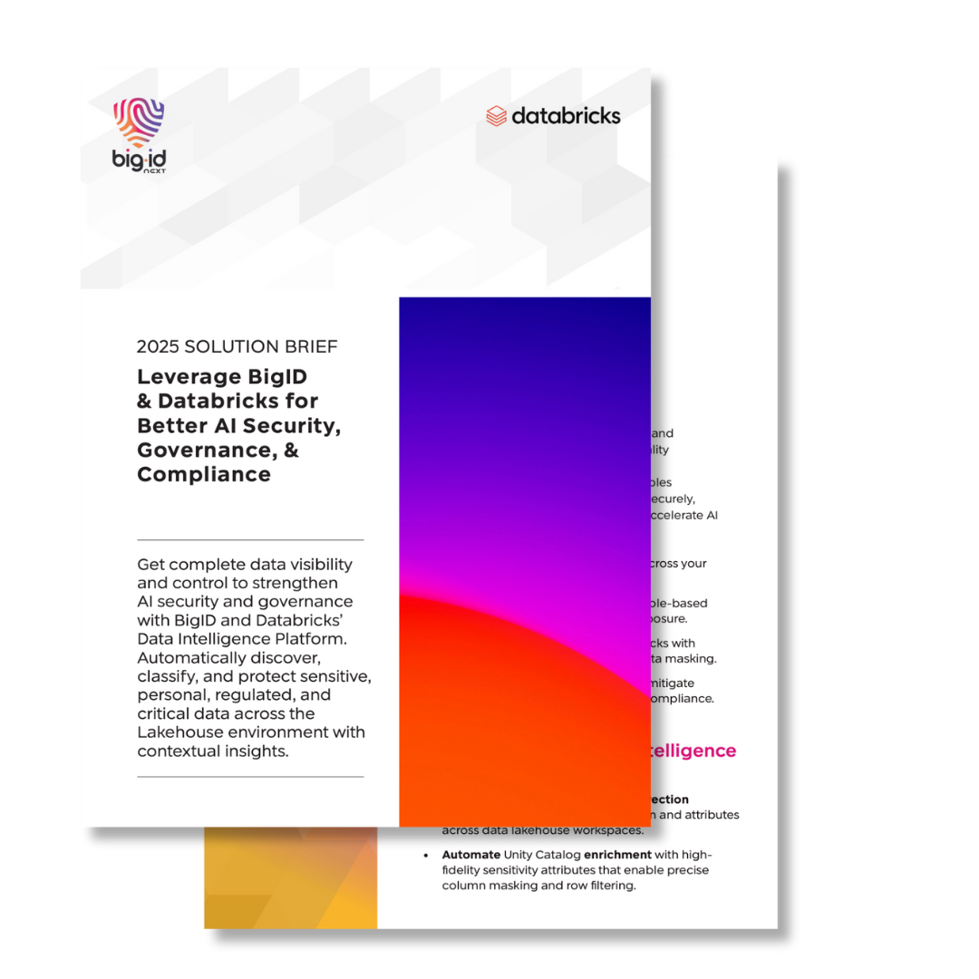 BigID + Databricks Data Security, Governance, and Compliance